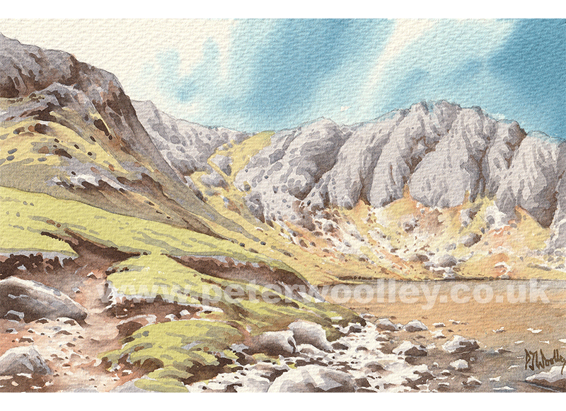 Stickle Tarn (Original Watercolour) – Peter Woolley Online Shop