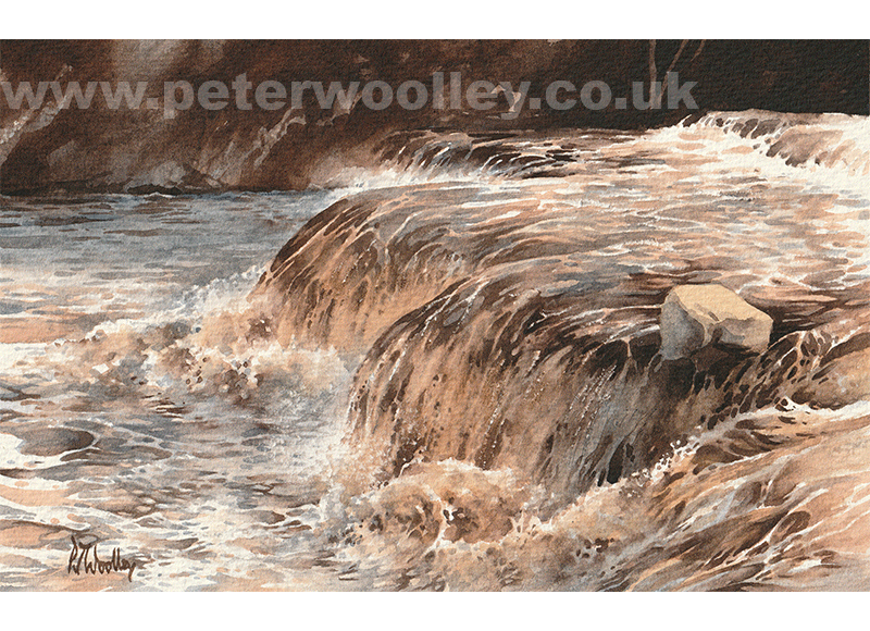 Richmond Waterfall (Original Watercolour) – Peter Woolley Online Shop